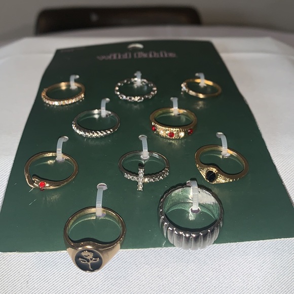 wild fable | Jewelry | Wild Fable Set Of Rings Gold Tone And Silver ...